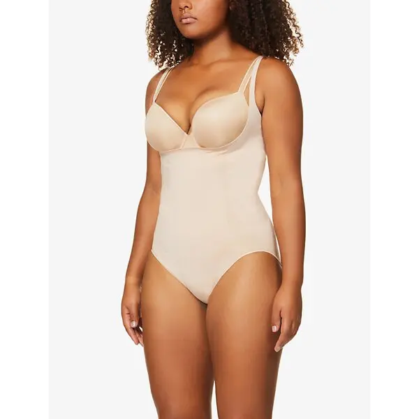 Spanx Sculpt™ Oncore Open-bust Stretch-woven Bodysuit - Soft Nude