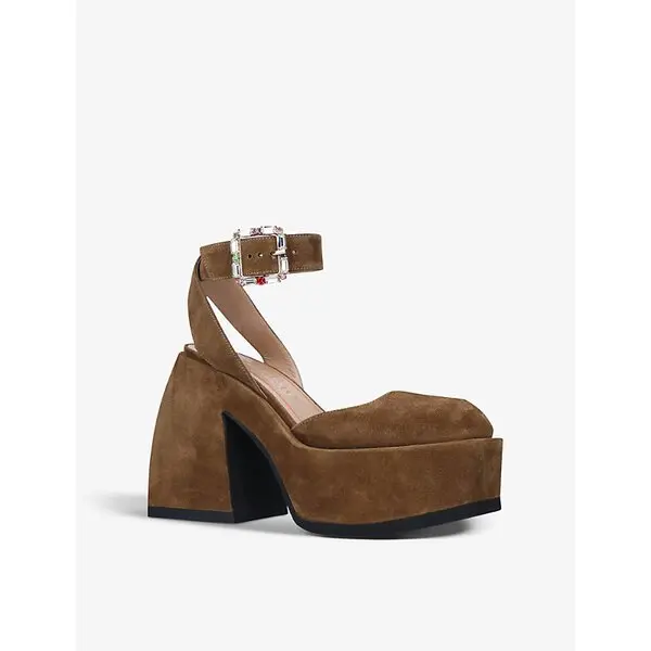NODALETO Bulla Sofia Suede Platform Sandals