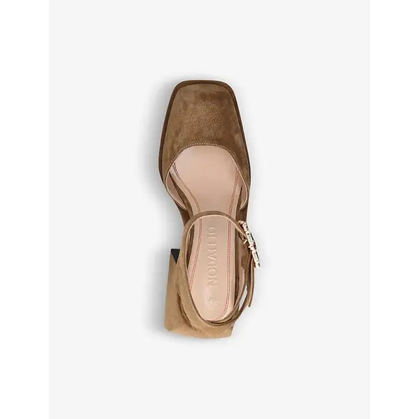 NODALETO Bulla Sofia Suede Platform Sandals