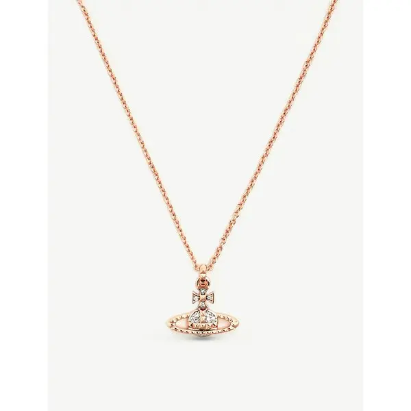 VIVIENNE WESTWOOD Mayfair Bas Relief Pendant Necklace - Pink Gold/rhodium