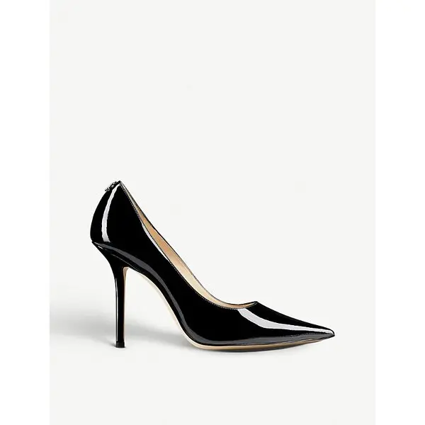 JIMMY CHOO Love 100 Patent Leather Courts - Black