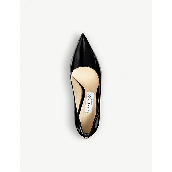 JIMMY CHOO Love 100 Patent Leather Courts - Black