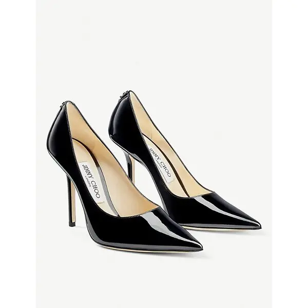 JIMMY CHOO Love 100 Patent Leather Courts - Black