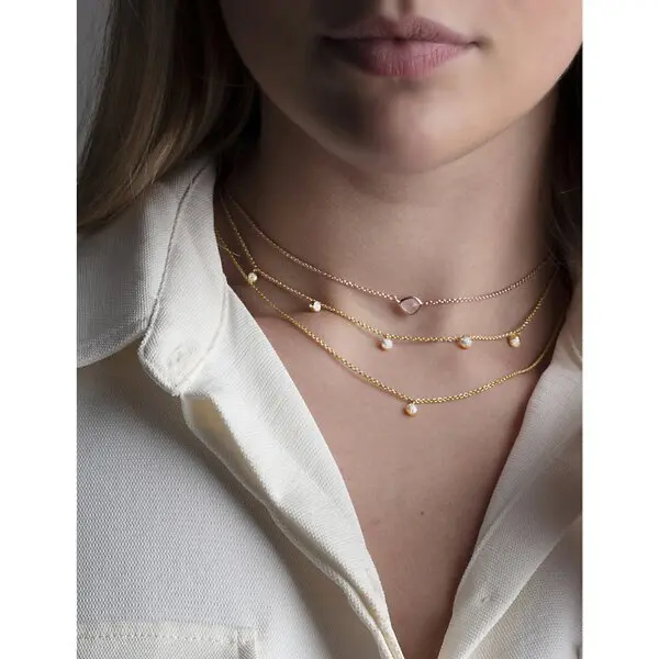 Monica Vinader Fiji Diamond Vermeil Necklace