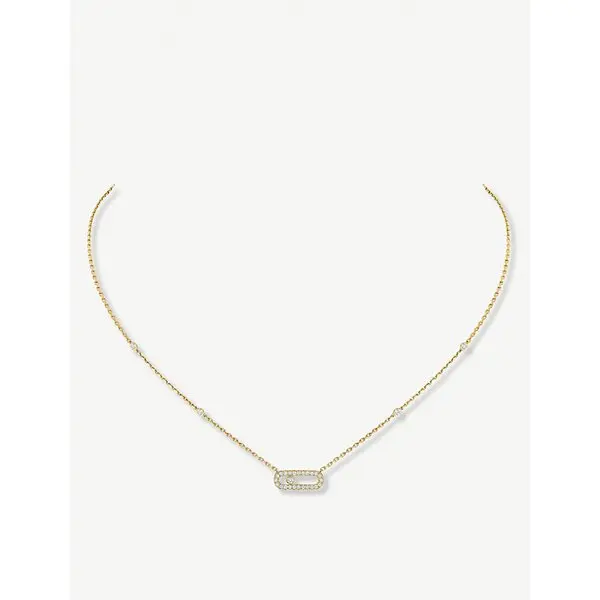 Messika Move Uno Pavé Diamond Necklace - Yellow