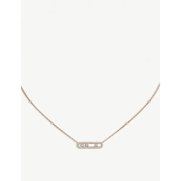 Messika Baby Move Pavé Diamond Necklace - Pink