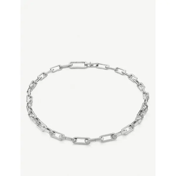 Monica Vinader Alta Capture Charm Link Necklace - Silver