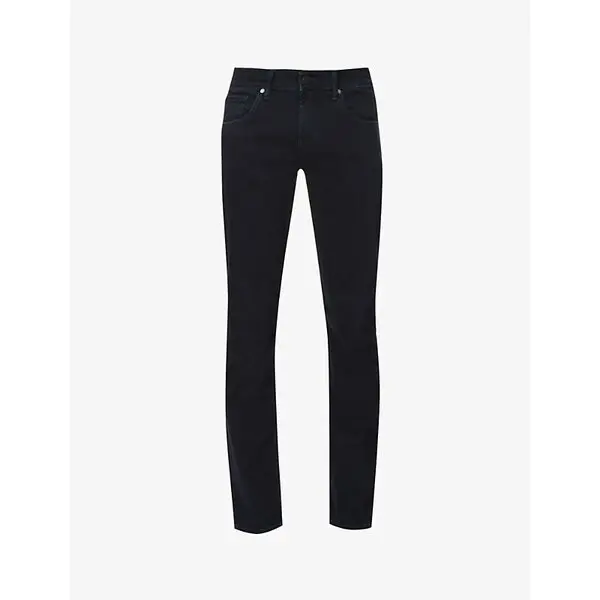 7 For All Mankind Slimmy Taper Luxe Performance Mid-rise Stretch-denim Jeans