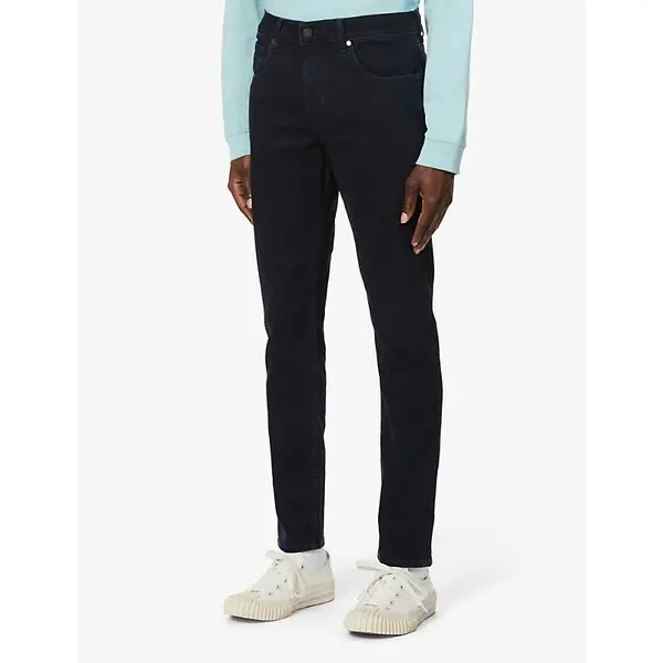 7 For All Mankind Slimmy Taper Luxe Performance Mid-rise Stretch-denim Jeans