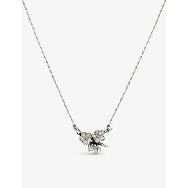 SHAUN LEANE Cherry Blossom Diamond And Sterling Silver Pendant Necklace - One-color