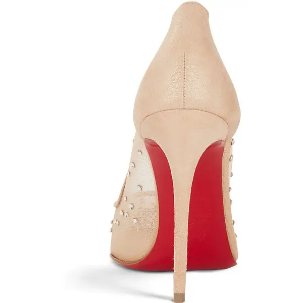 CHRISTIAN LOUBOUTIN Follies Strass 100 Suede Courts