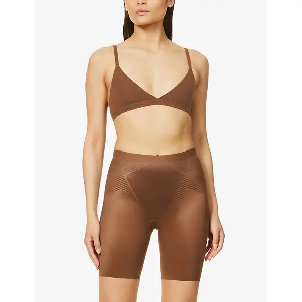 Spanx Shape™ Invisible Mid-thigh Shorts - Chesnut Brown