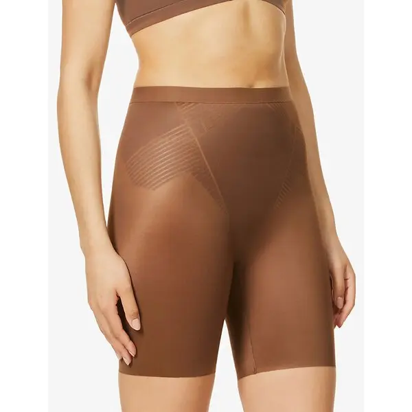 Spanx Shape™ Invisible Mid-thigh Shorts - Chesnut Brown