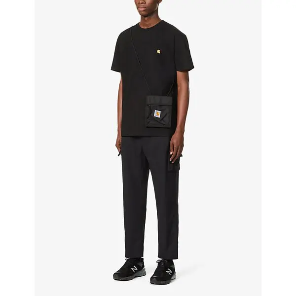 Carhartt Work In Progress Chase Brand-embroidered Cotton-jersey T-shirt - Black Gold