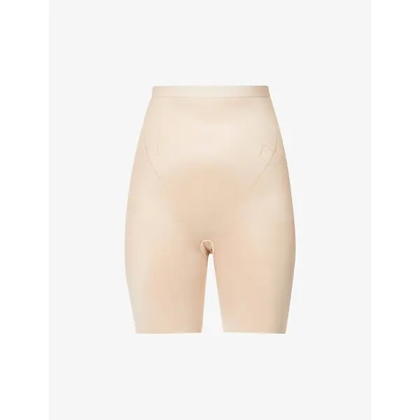 Spanx Shape™ Invisible High-waisted Mid-thigh Shorts - Champagne Beige