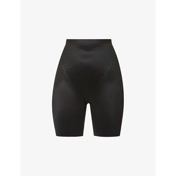 Spanx Shape™ Invisible High-waisted Mid-thigh Shorts - Very Black