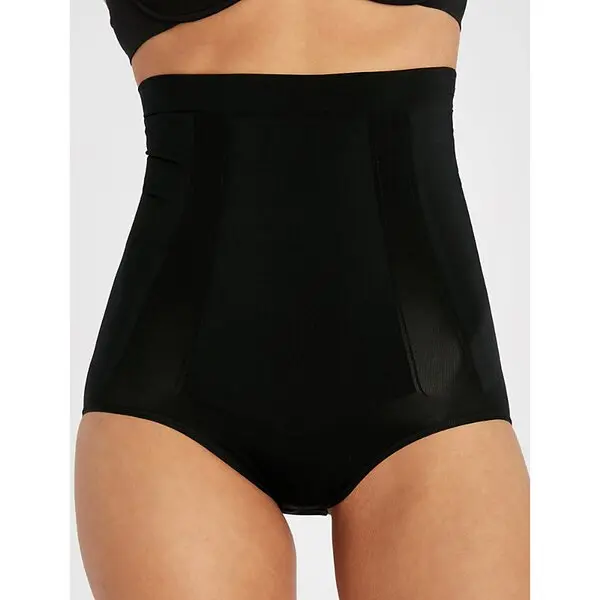 Spanx Super Duper High-waist Stretch-woven Briefs - Black