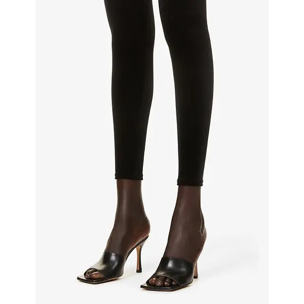 Commando High-rise Elasticated-waistband Velvet Leggings