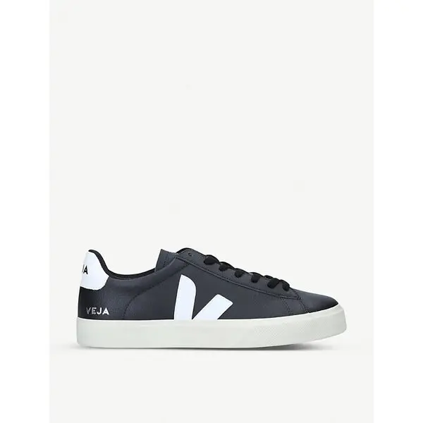 VEJA Campo Leather Low-top Trainers - Blk/white