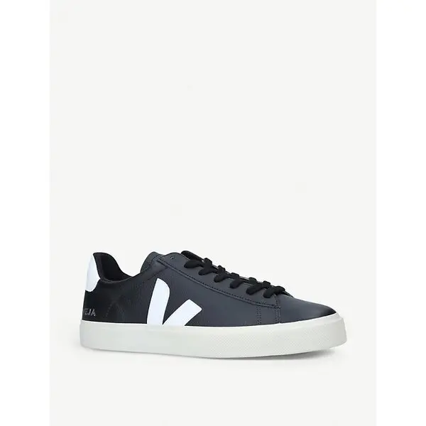 VEJA Campo Leather Low-top Trainers - Blk/white