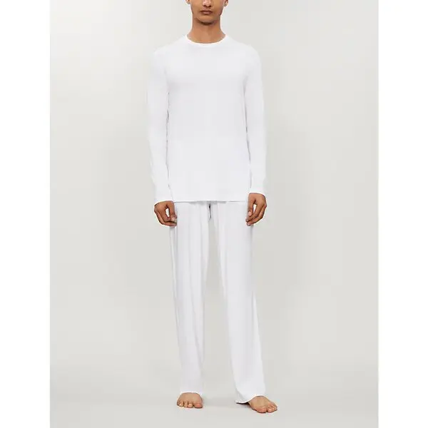 Derek Rose Stretch-modal Trousers - White