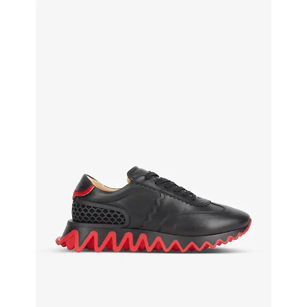 CHRISTIAN LOUBOUTIN Loubishark Leather Trainers - Black/loubi
