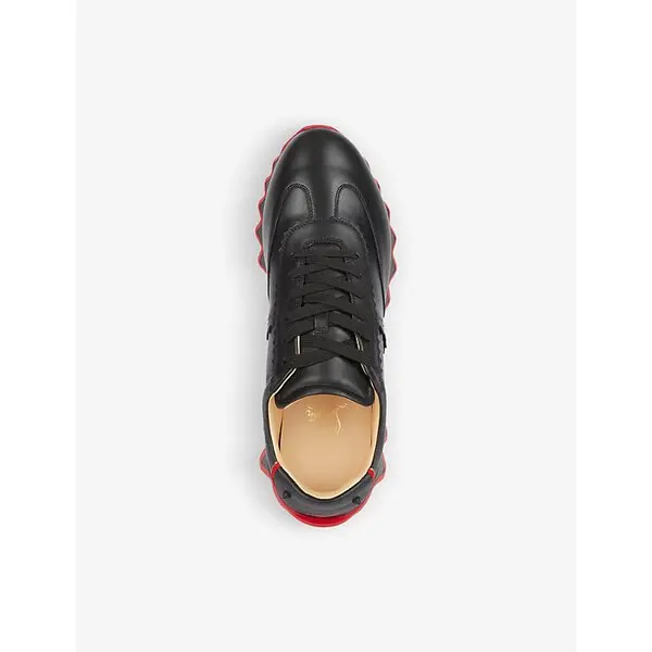 CHRISTIAN LOUBOUTIN Loubishark Leather Trainers - Black/loubi