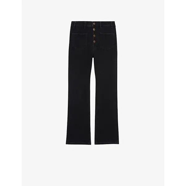 Maje Passion Wide-leg High-rise Jeans