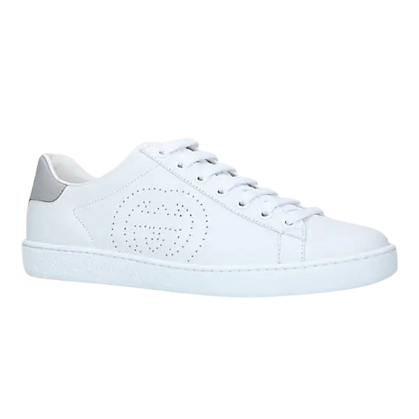 Gucci New Ace Embroidered Leather Trainers
