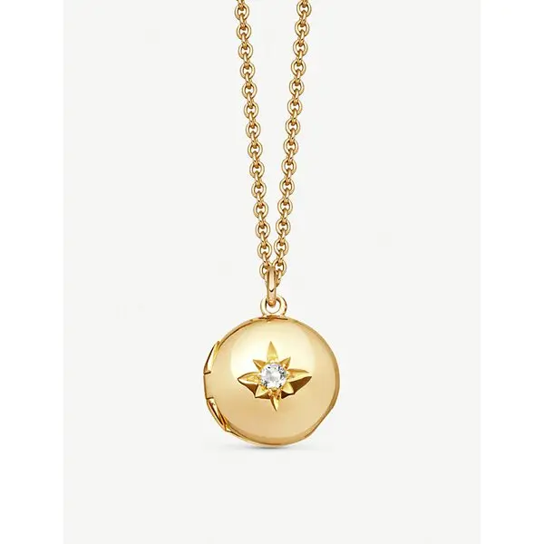 Astley Clarke Biography Mini Locket Necklace - Yellow Gold Vermeil