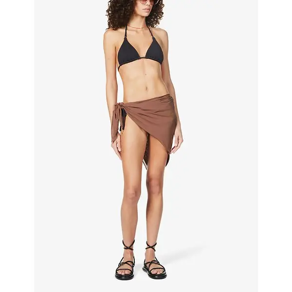 Seafolly Sea Dive Textured Triangle Bikini Top - Black
