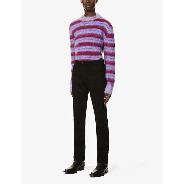 Paige Transcend Federal Slim Straight Jeans - Black Shadow
