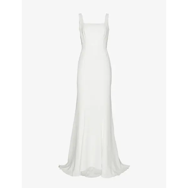 Whistles Square-neck Crepe Wedding Gown