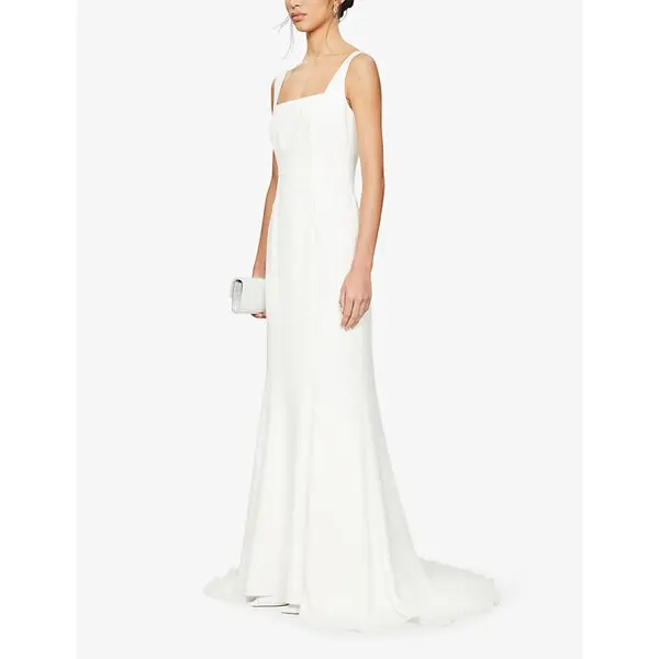 Whistles Square-neck Crepe Wedding Gown