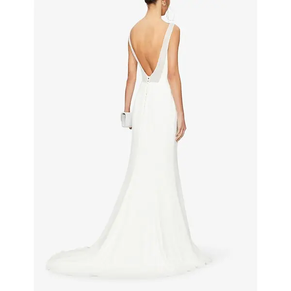 Whistles Square-neck Crepe Wedding Gown