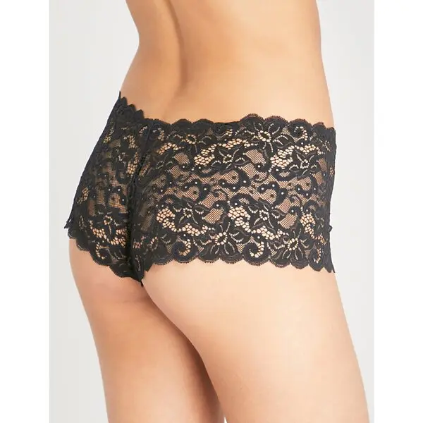 Hanro Moments Stretch-lace Maxi Briefs - Black