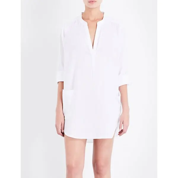 Seafolly Boyfriend Cotton Beach Shirt - White