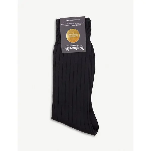 Pantherella Sea Island Cotton Socks - Black