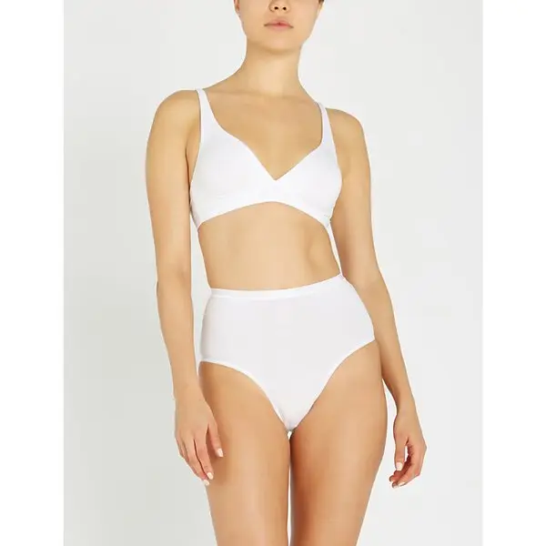 Hanro Sensation Soft Cup Stretch-cotton Bra - 0101 White