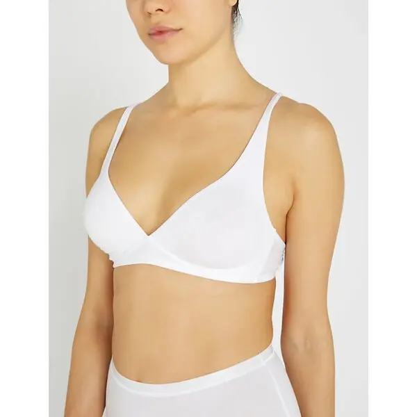 Hanro Sensation Soft Cup Stretch-cotton Bra - 0101 White