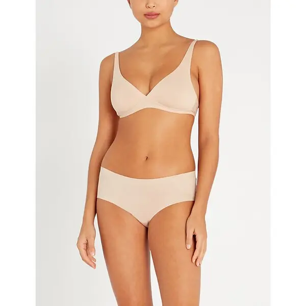 Hanro Sensation Soft Cup Stretch-cotton Bra - 0274 Beige