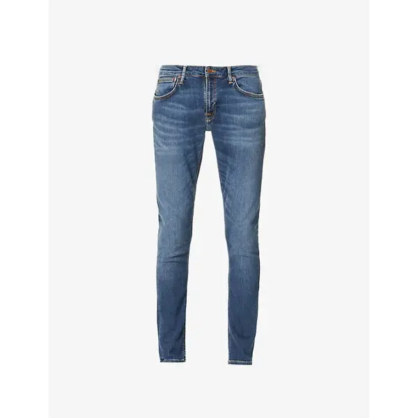 Nudie Jeans Skinny Lin Tapered Jeans - Dark Blue Navy