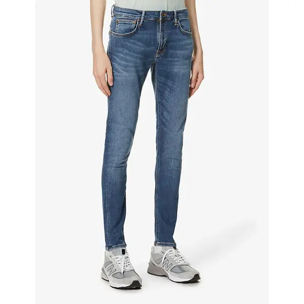 Nudie Jeans Skinny Lin Tapered Jeans - Dark Blue Navy