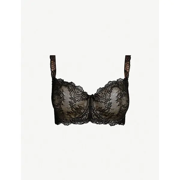 AUBADE Danse Des Sens Comfort Half-cup Lace Bra - Black