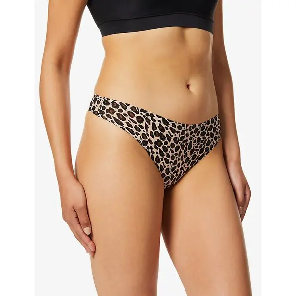 Chantelle Soft Stretch Seamless One-size Thong - Animal Print
