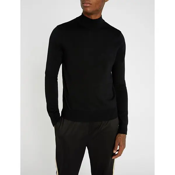 Sandro Turtleneck Wool Jumper - Black
