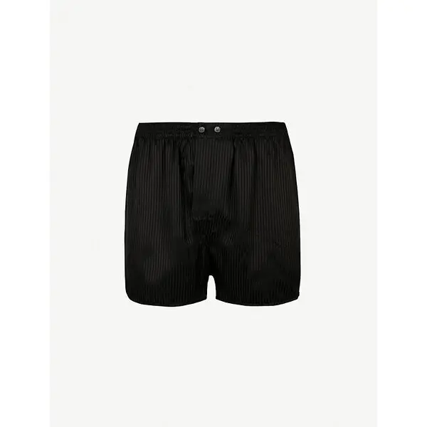 Derek Rose Woburn Regular-fit Silk Boxers - Black