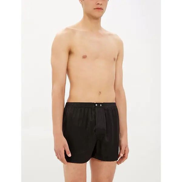 Derek Rose Woburn Regular-fit Silk Boxers - Black