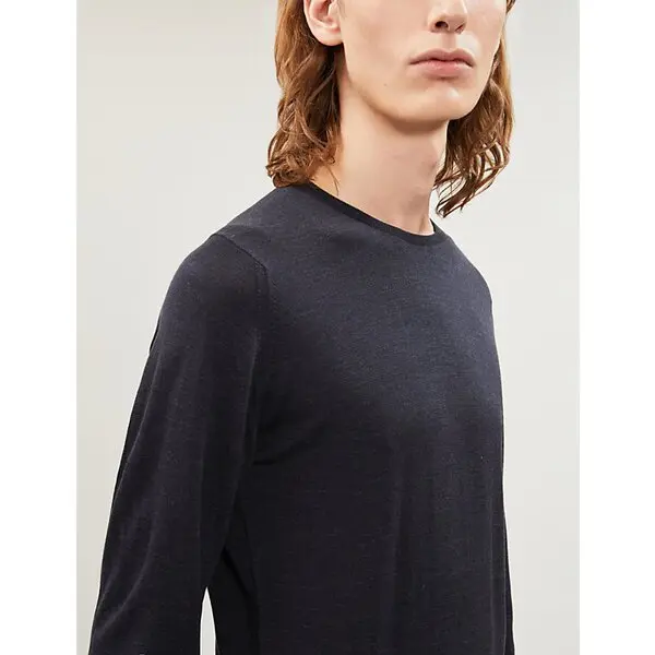 John Smedley Lundy Crewneck Jumper - Hepburn Smoke
