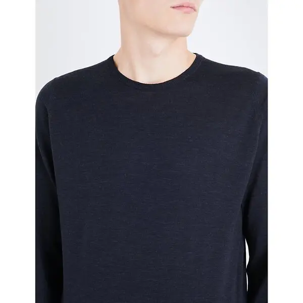 John Smedley Lundy Crewneck Jumper - Hepburn Smoke
